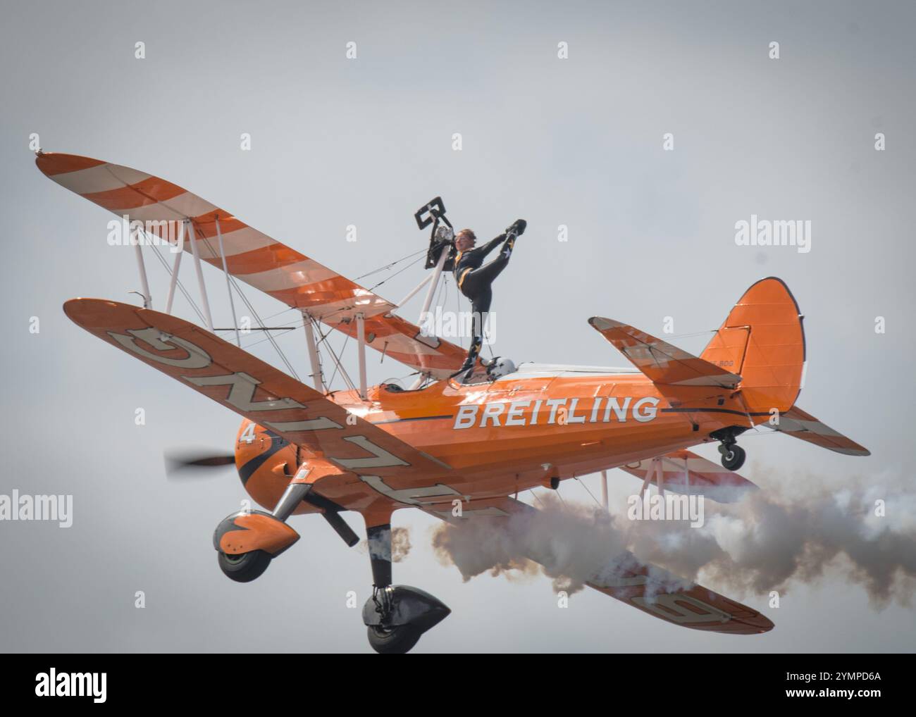 Breitling Wing Walkers performing in Blackpool Stock Photo - Alamy