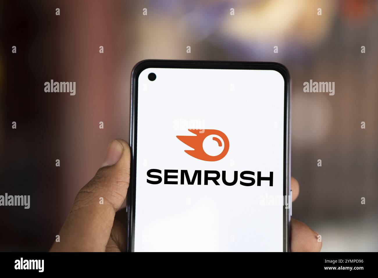 Dhaka, Bangladesh- 17 Nov 2024, Semrush logo is displayed on smartphone ...