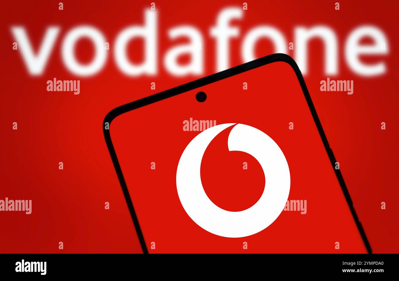 Vodafone logo on phone hi-res stock photography and images - Alamy