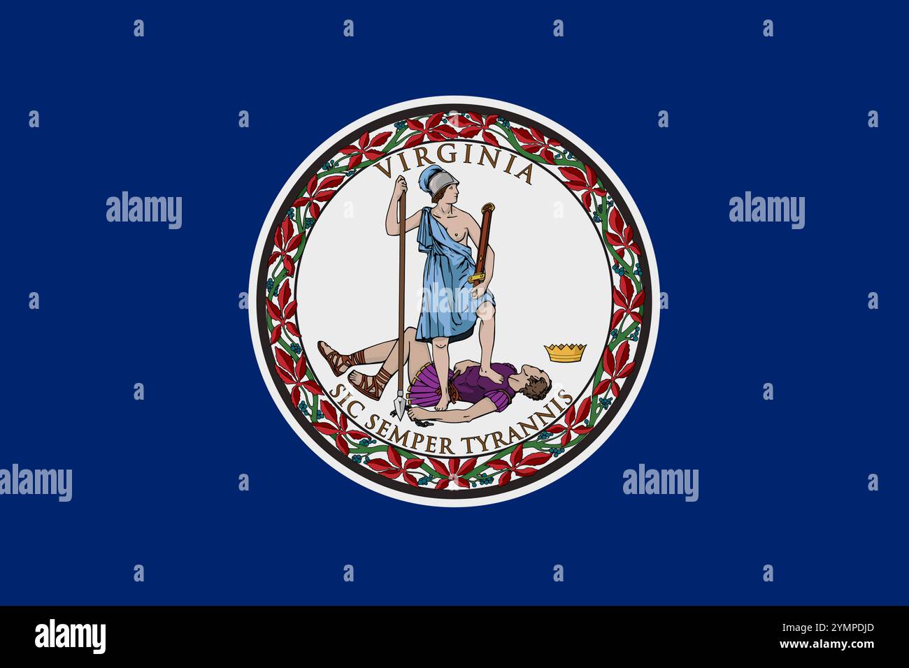 Virginia State Flag background illustration Stock Photo - Alamy