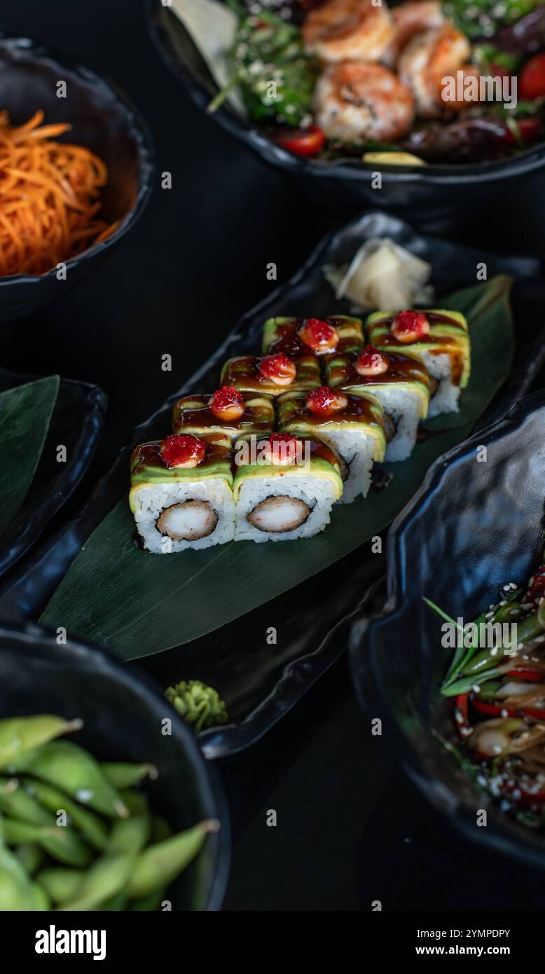 Japanese sushi in restaurant hi-res stock photography and images - Alamy