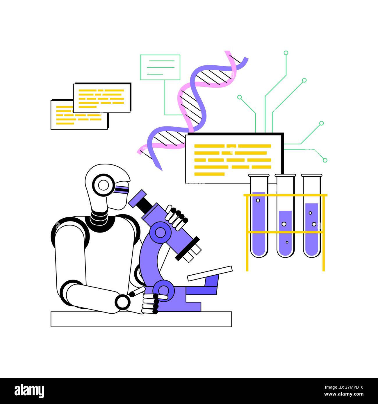 AI-Powered Scientific Discovery abstract concept vector illustration ...