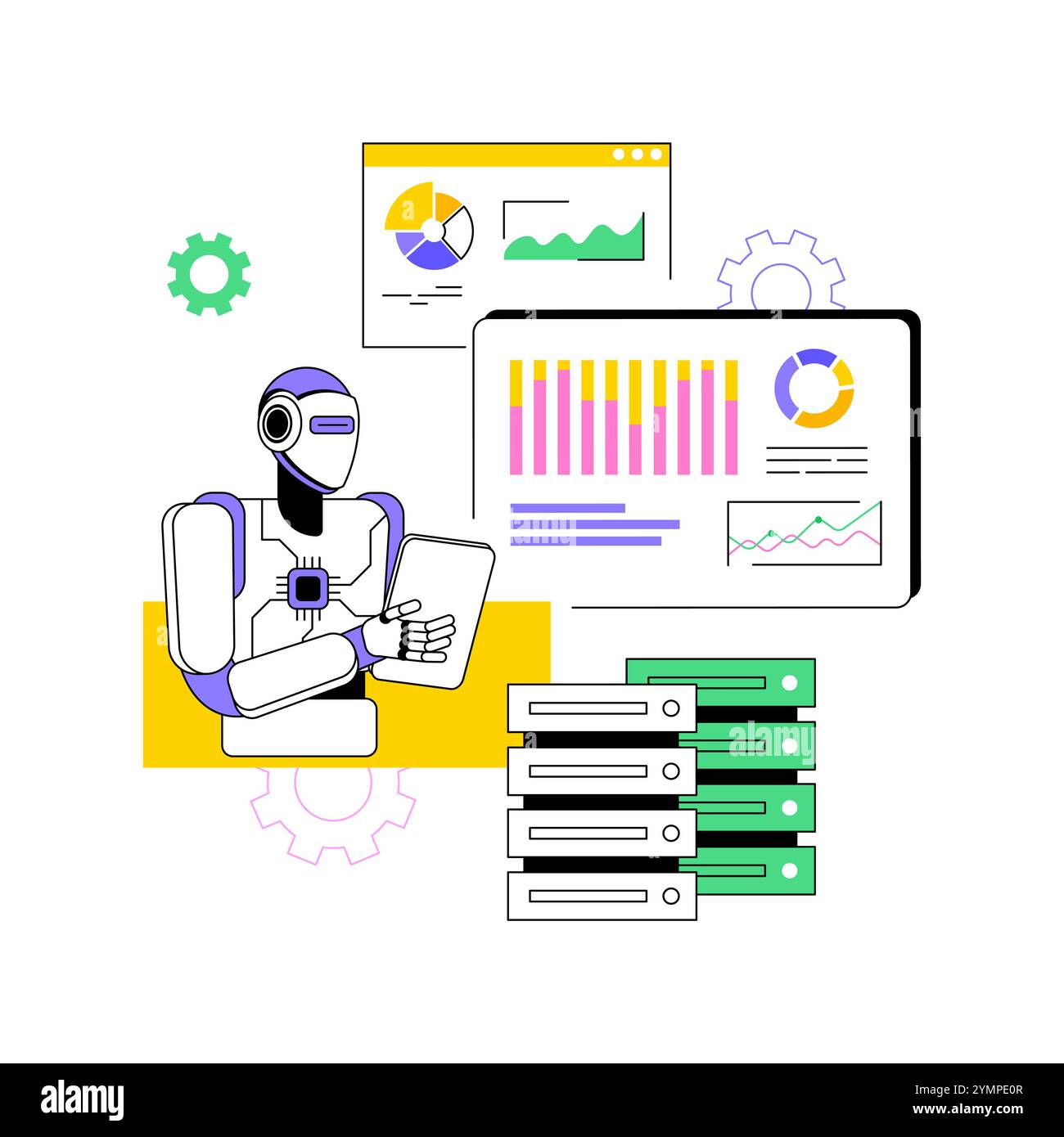 AI-Supported Predictive Modeling abstract concept vector illustration ... AI-Supported Predictive Modeling abstract concept vector illustration ...