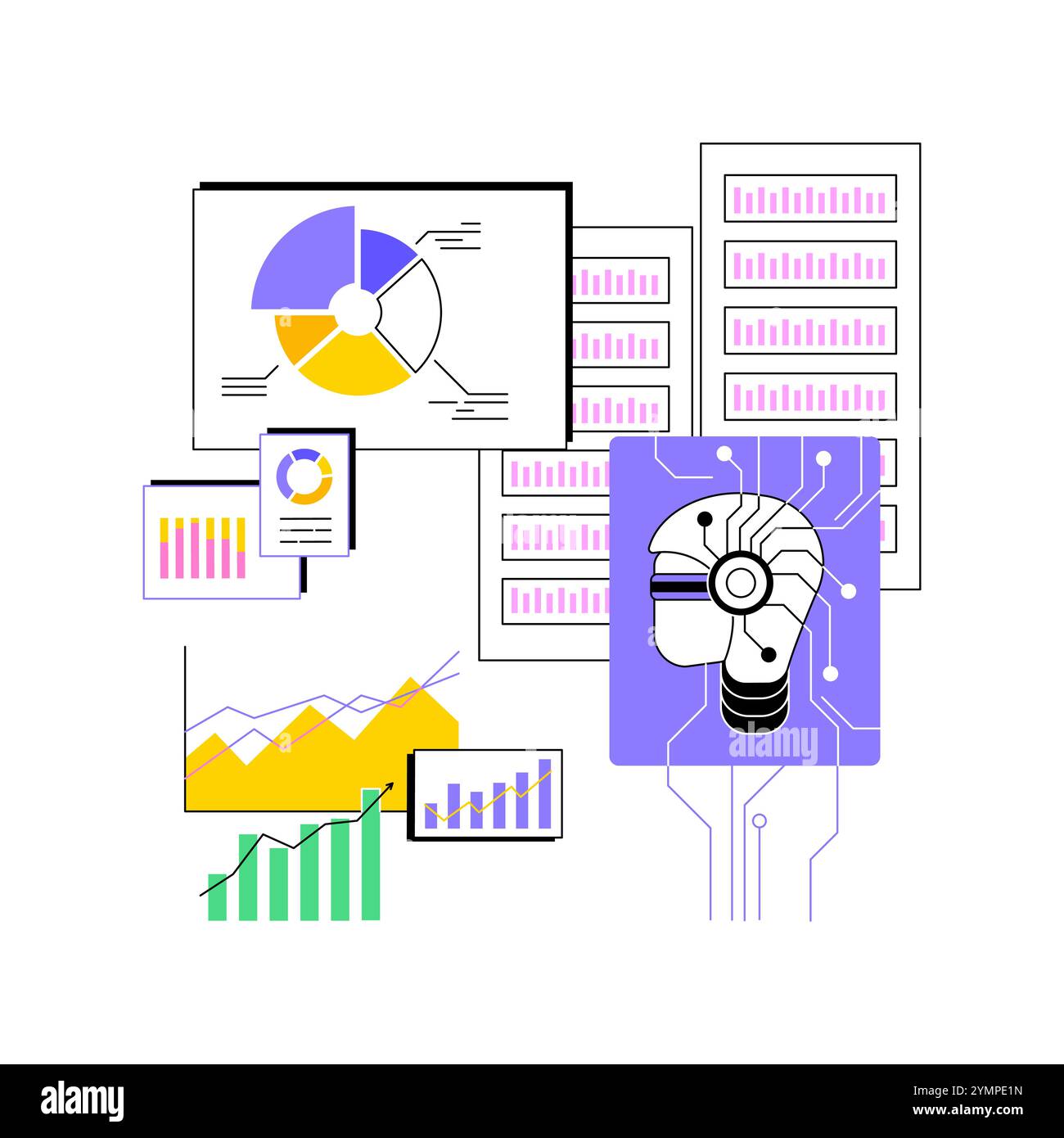 AI-Enhanced Data Analytics abstract concept vector illustration Stock Vector Image & Art - Alamy