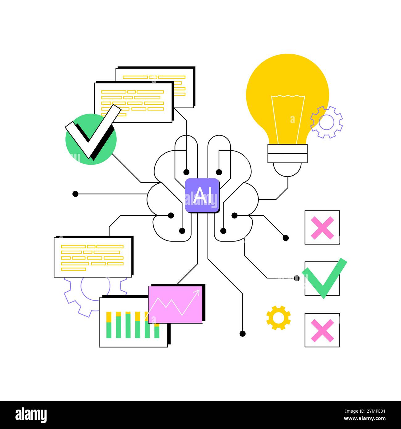 AI-Enhanced Hypothesis Testing abstract concept vector illustration ...