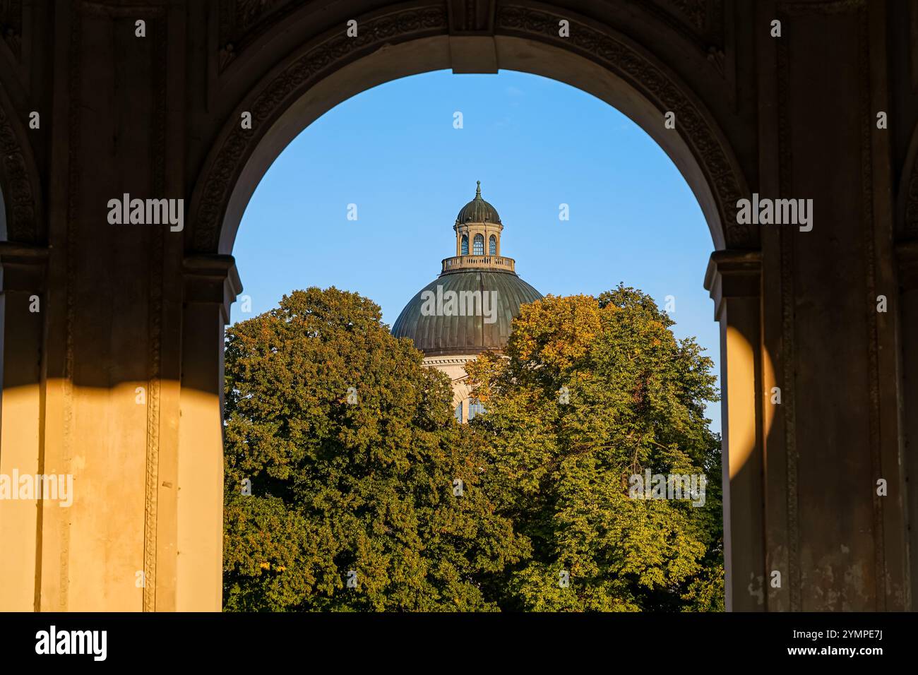 Beautiful aerial view of the Bavarian State Chancellery near the Diana ...