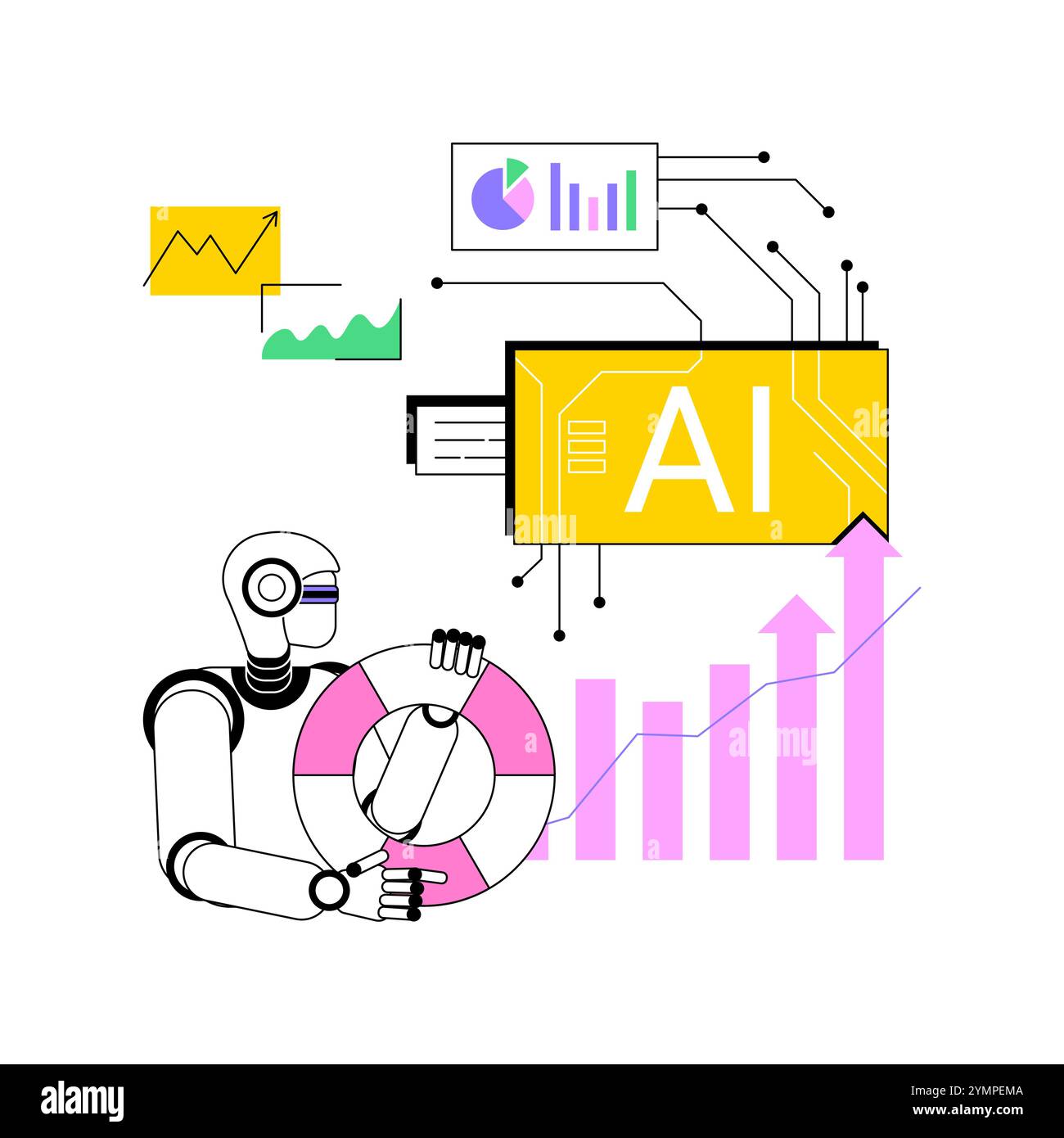 AI-Powered Crisis Response Simulation abstract concept vector ...