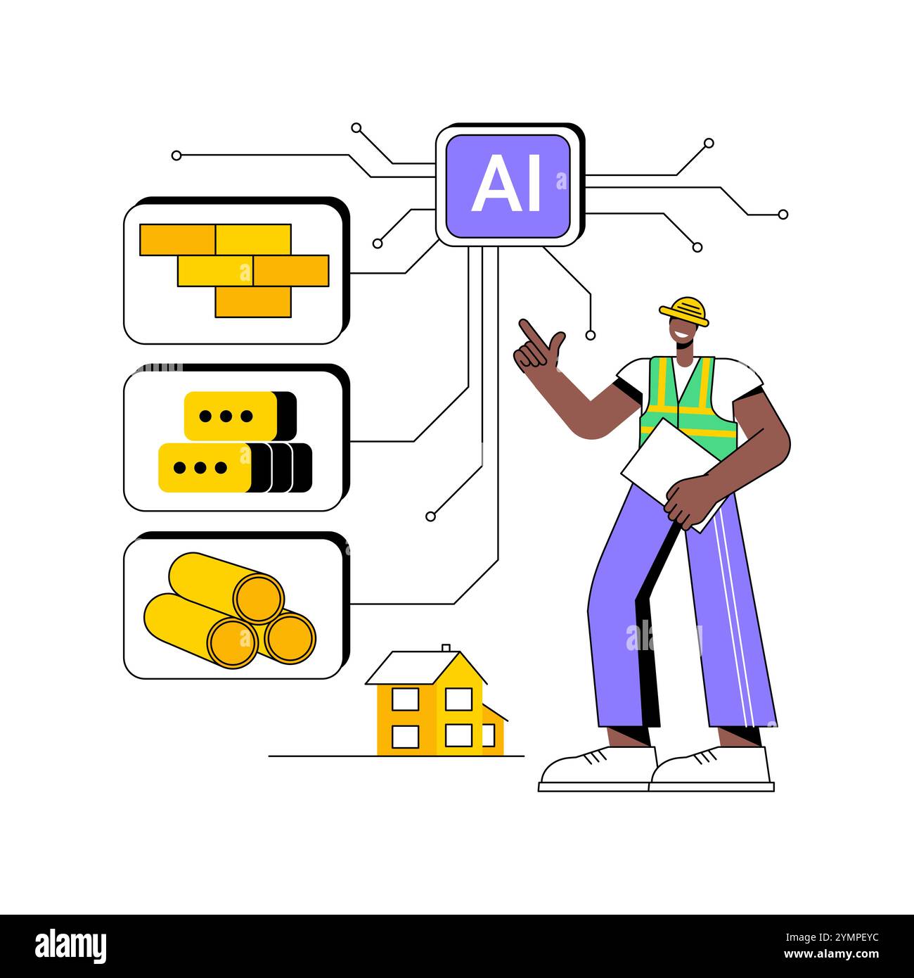 AI-Optimized Material Selection abstract concept vector illustration ...