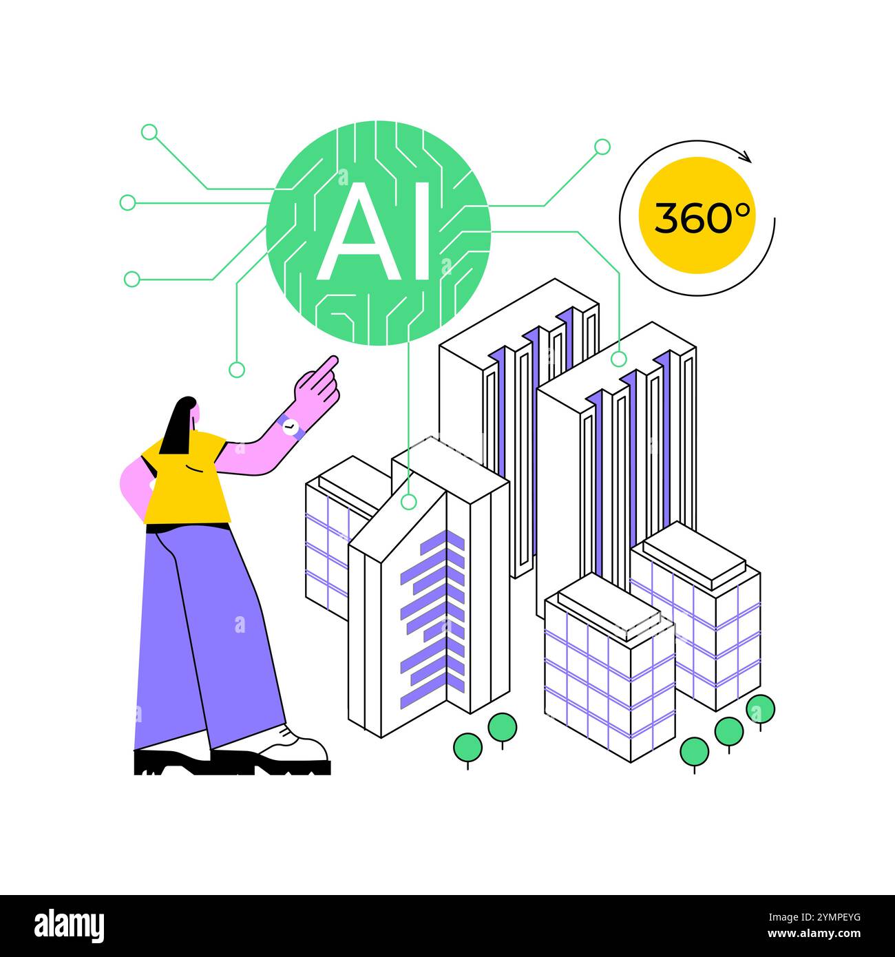 Ai Driven 3d Modeling Abstract Concept Vector Illustration Stock Vector Image And Art Alamy