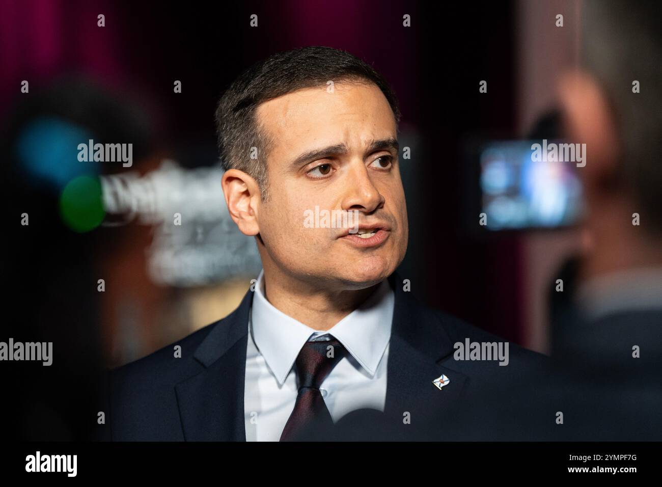 Halifax, Canada. 14th Nov, 2024. Nova Scotia Liberal Leader Zach ...