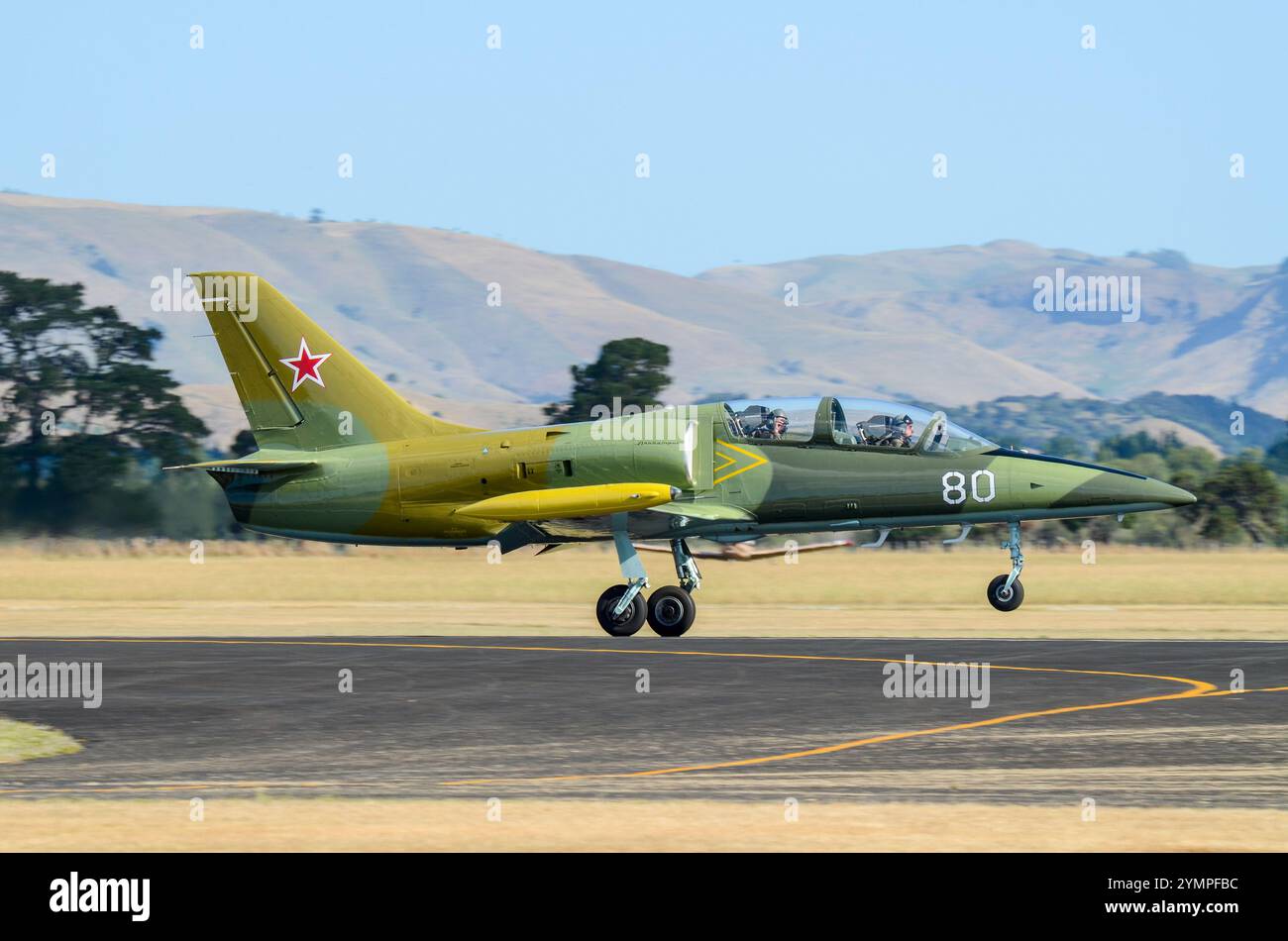 Aero L-39 Albatros jet trainer plane at Wings over Wairarapa airshow ...