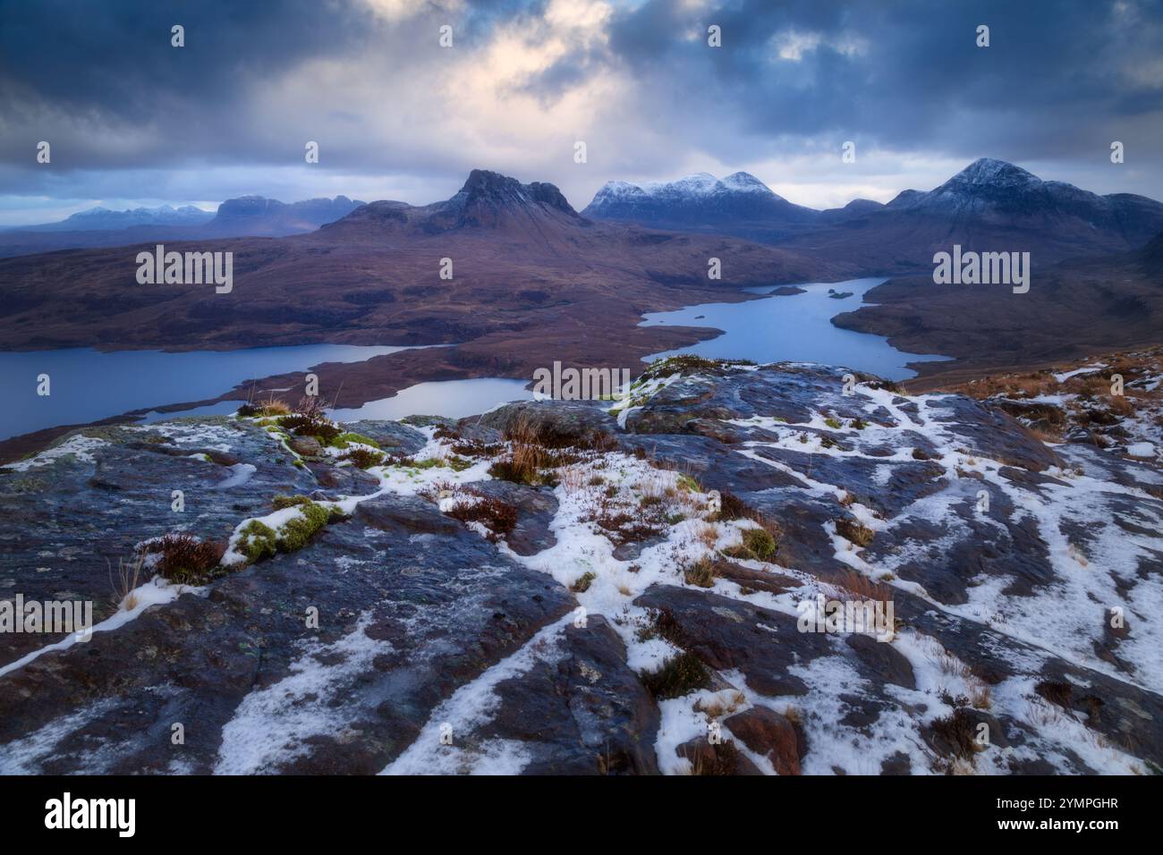 The mountains of Assynt and Coigach Stock Photo - Alamy