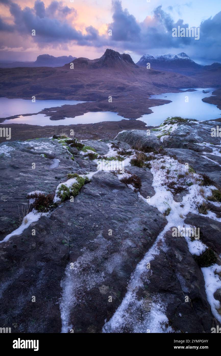 The mountains of Assynt and Coigach Stock Photo - Alamy