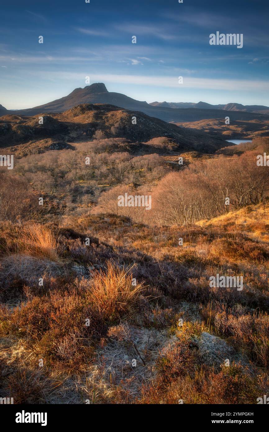 The mountains of Coigach and Assynt in far northwest Scotland Stock ...