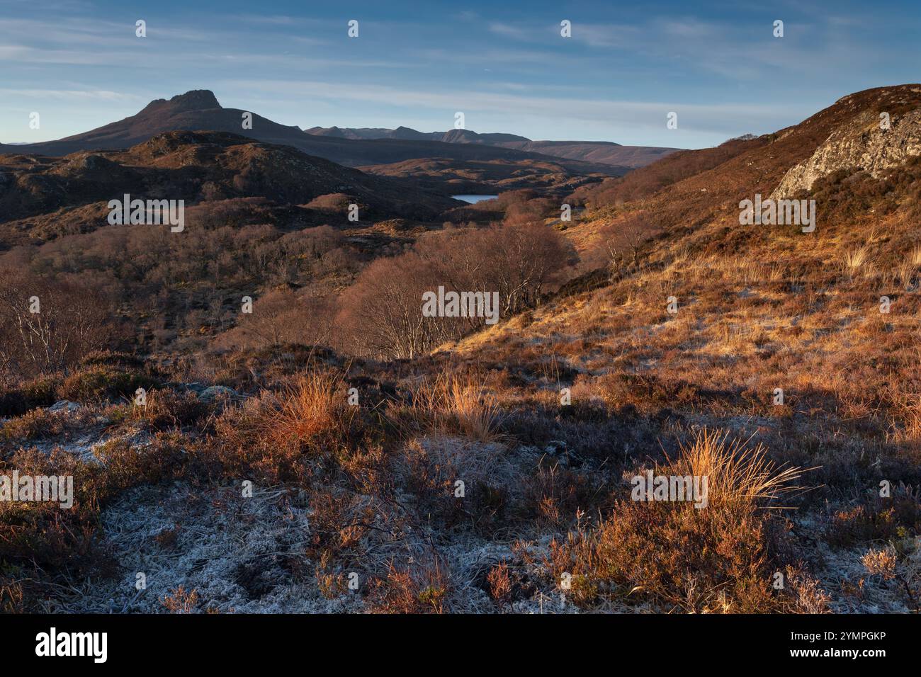 The mountains of Coigach and Assynt in far northwest Scotland Stock ...