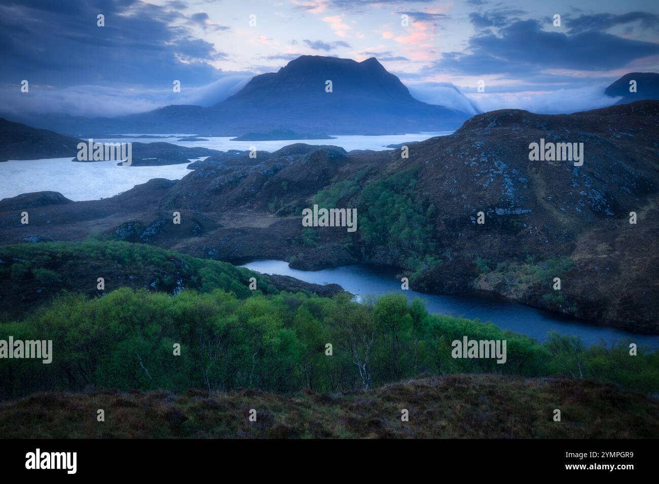 The mountains of Coigach and Assynt in the far northwest of the ...