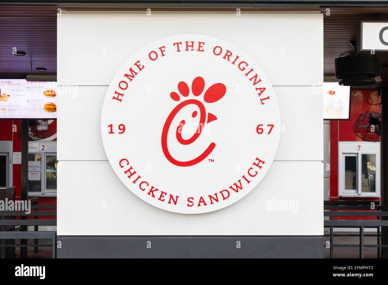 Chick-Fil-A outside of Planet Hollywood on the Las Vegas strip. Chick ...