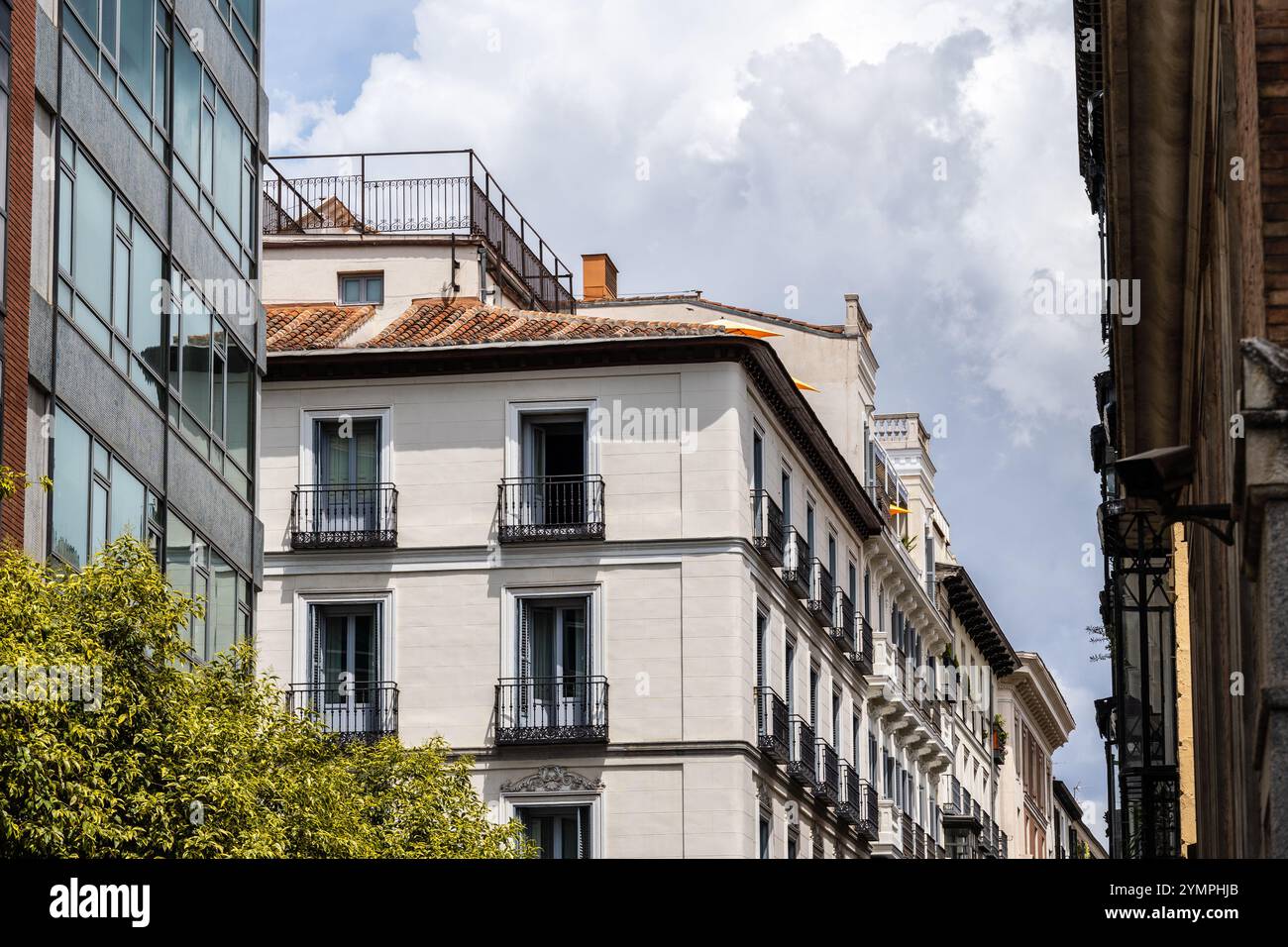 Old Luxury Residential Buildings in Gran Via and Barquillo area in ...