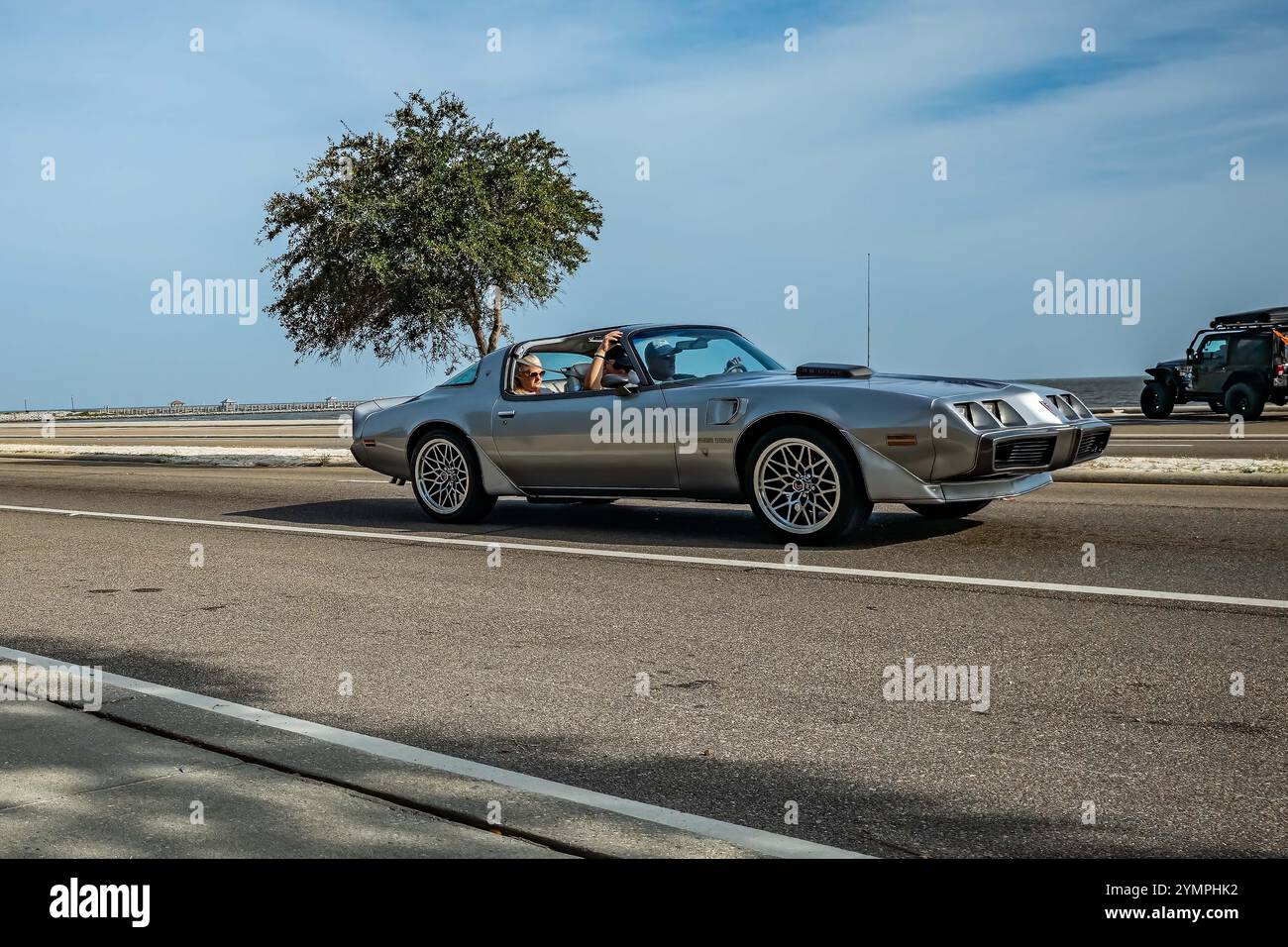 Gulfport, MS - October 04, 2023: Wide angle front corner view of a 1979 ...