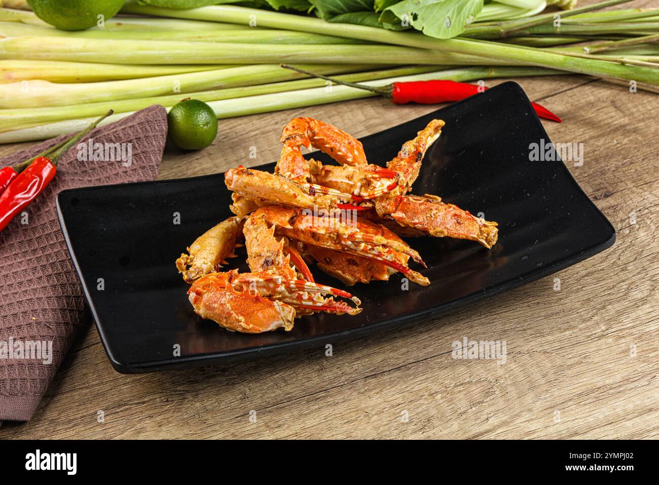 Delicous steamed Spider crab Claws snack Stock Photo - Alamy