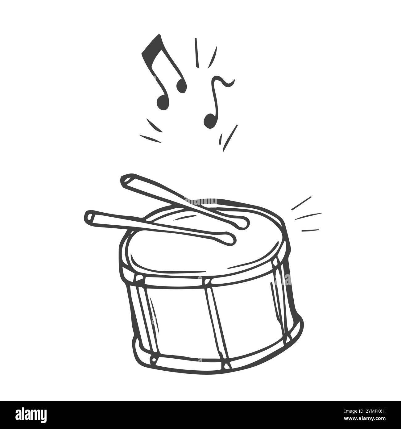 Drum doodle hand drawn Black and White Stock Photos & Images - Alamy