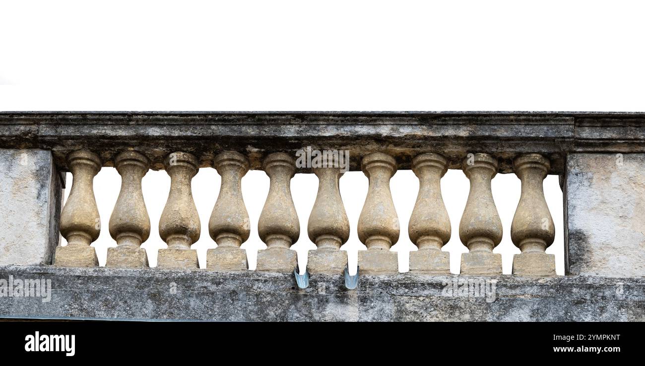 stone railing isolated on white background Stock Photo - Alamy