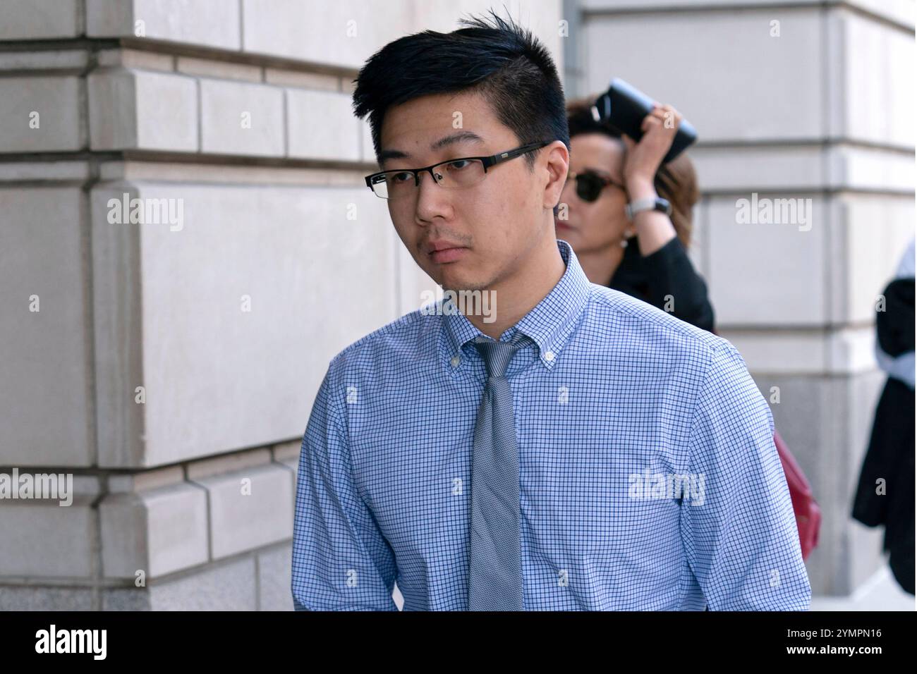 FILE - Montgomery County police officer Justin Lee arrives to the U.S ...