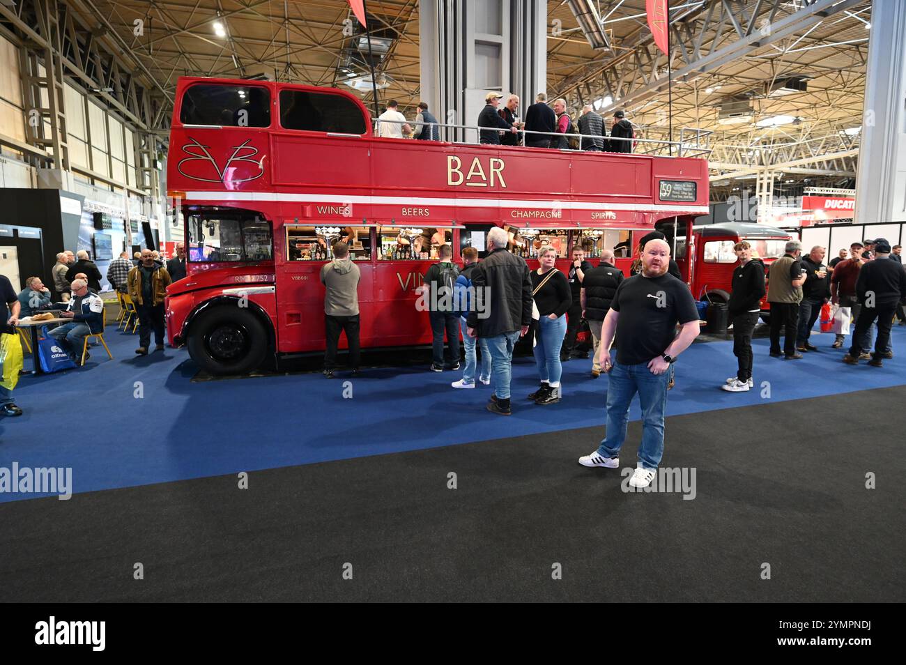 Open Topped London Bus bar Stock Photo - Alamy