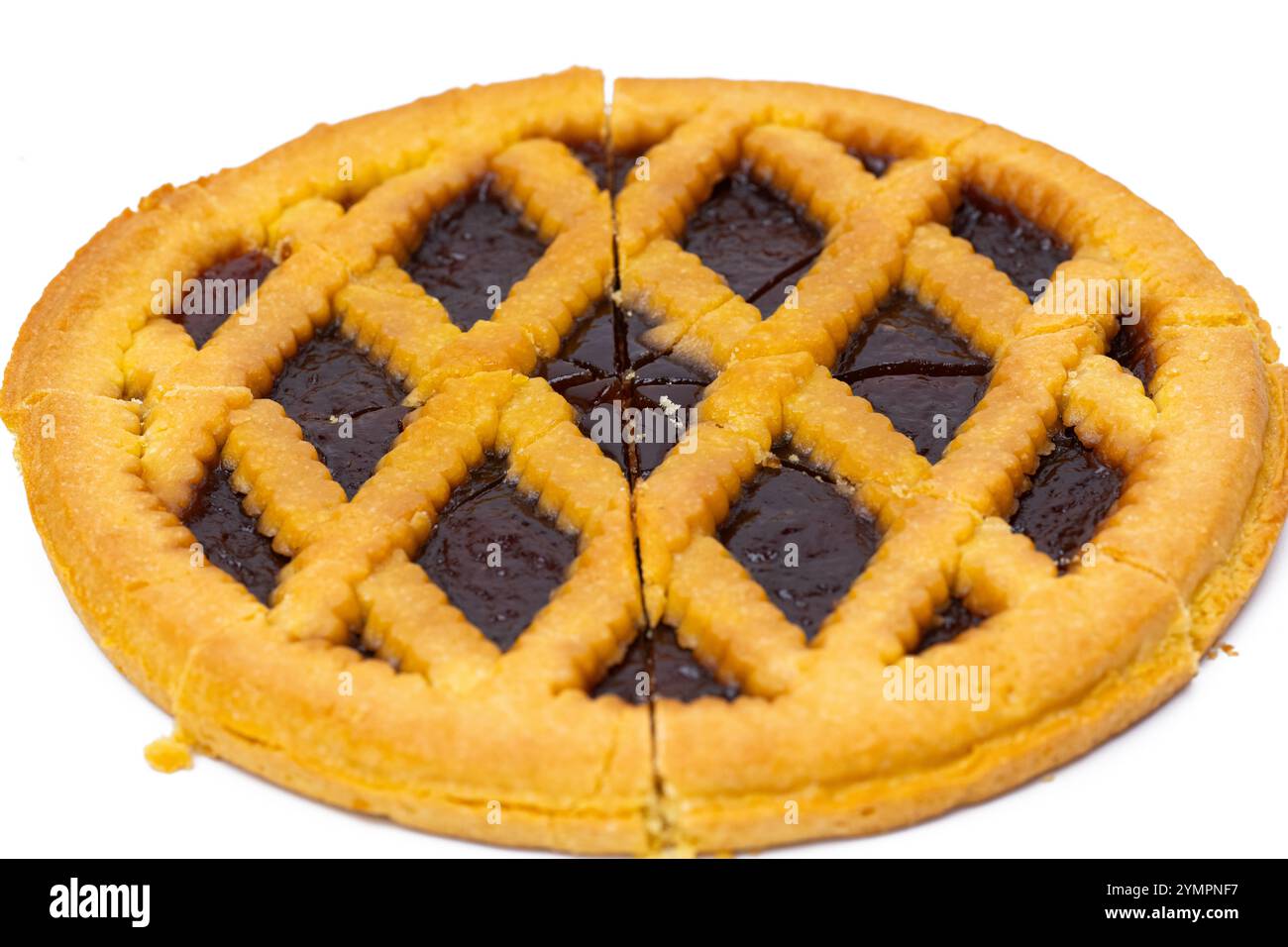 Italian shortbread pie with jam Stock Photo - Alamy