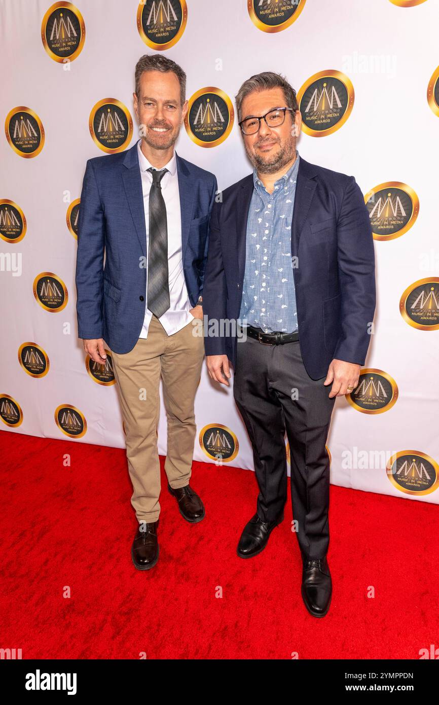Musicians Jason Schulz, Nicolas Repetto attend 2024 The Hollywood Music In Media Awards at ...