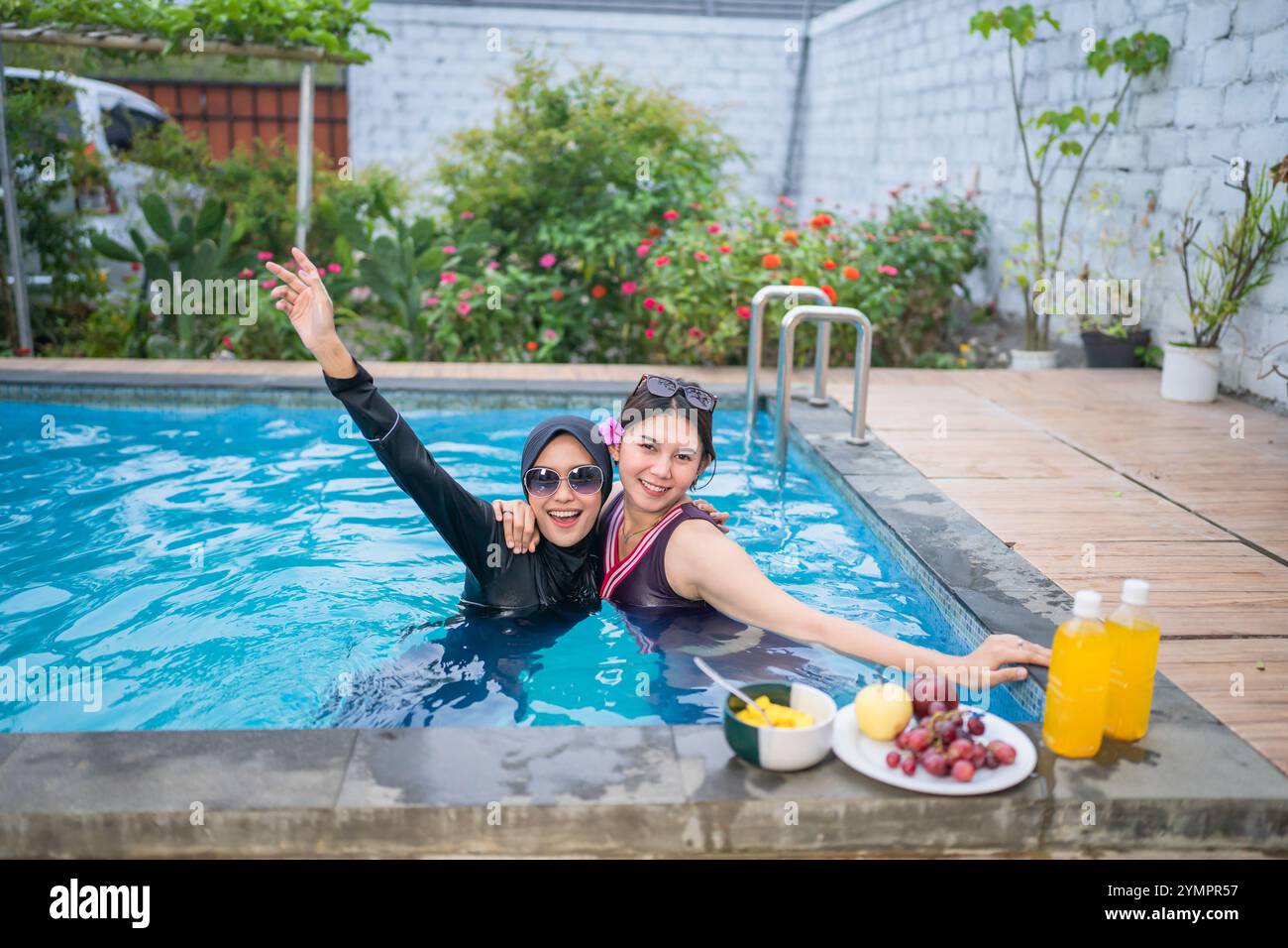 Joyful and Fun Moments by the Pool Friends Enjoying a Relaxing Day ...