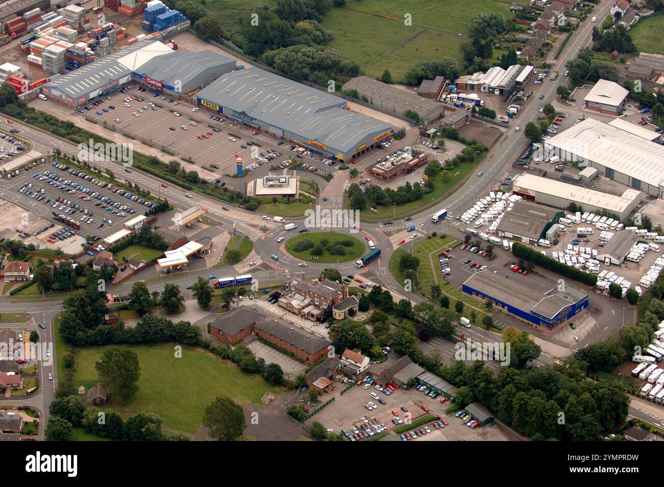 Aerial view of Longford Island, Cannock, Staffordshire Stock Photo - Alamy