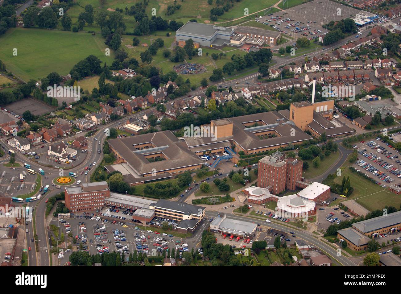 Aerial view of Cannock Chase Hospital Staffordshire Uk Stock Photo - Alamy
