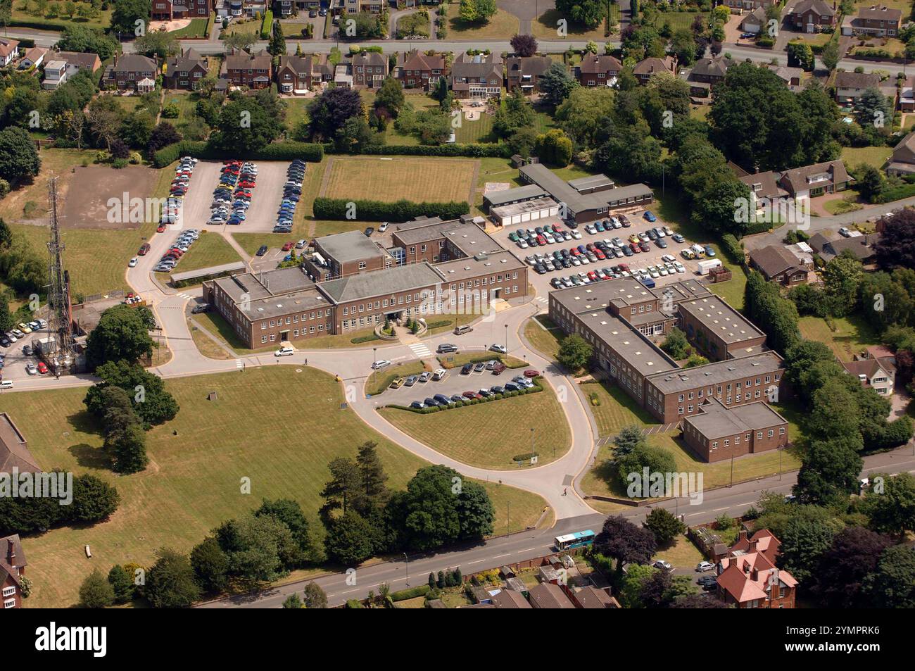 Aerial view of Staffordshire County Police Headquarters in Cannock Road ...