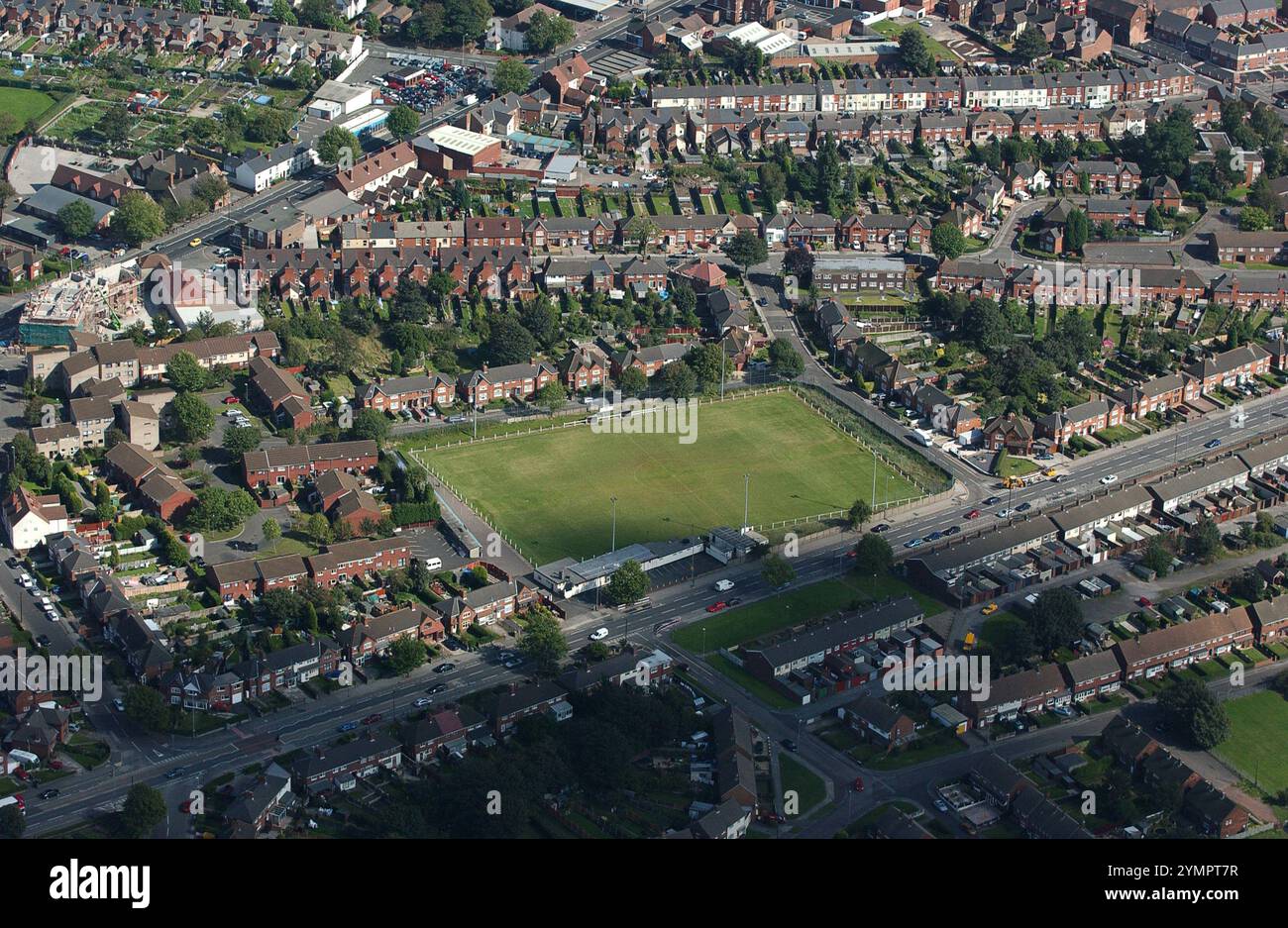 Aerial view of Lane Head FC football ground at Bloxwich, Walsall, West ...