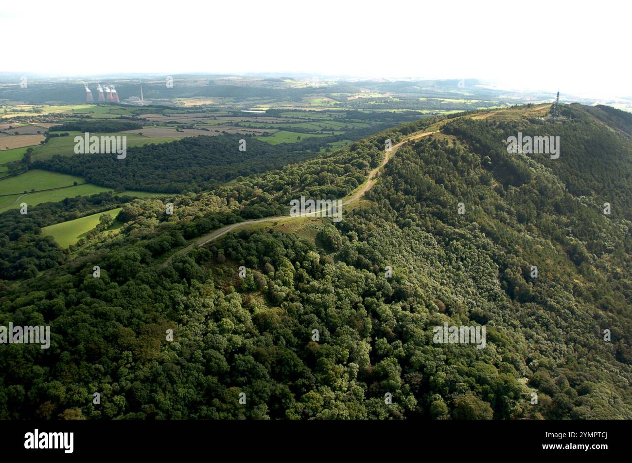 Aerial view of the Wrekin hill in Telford, Shropshire Stock Photo - Alamy