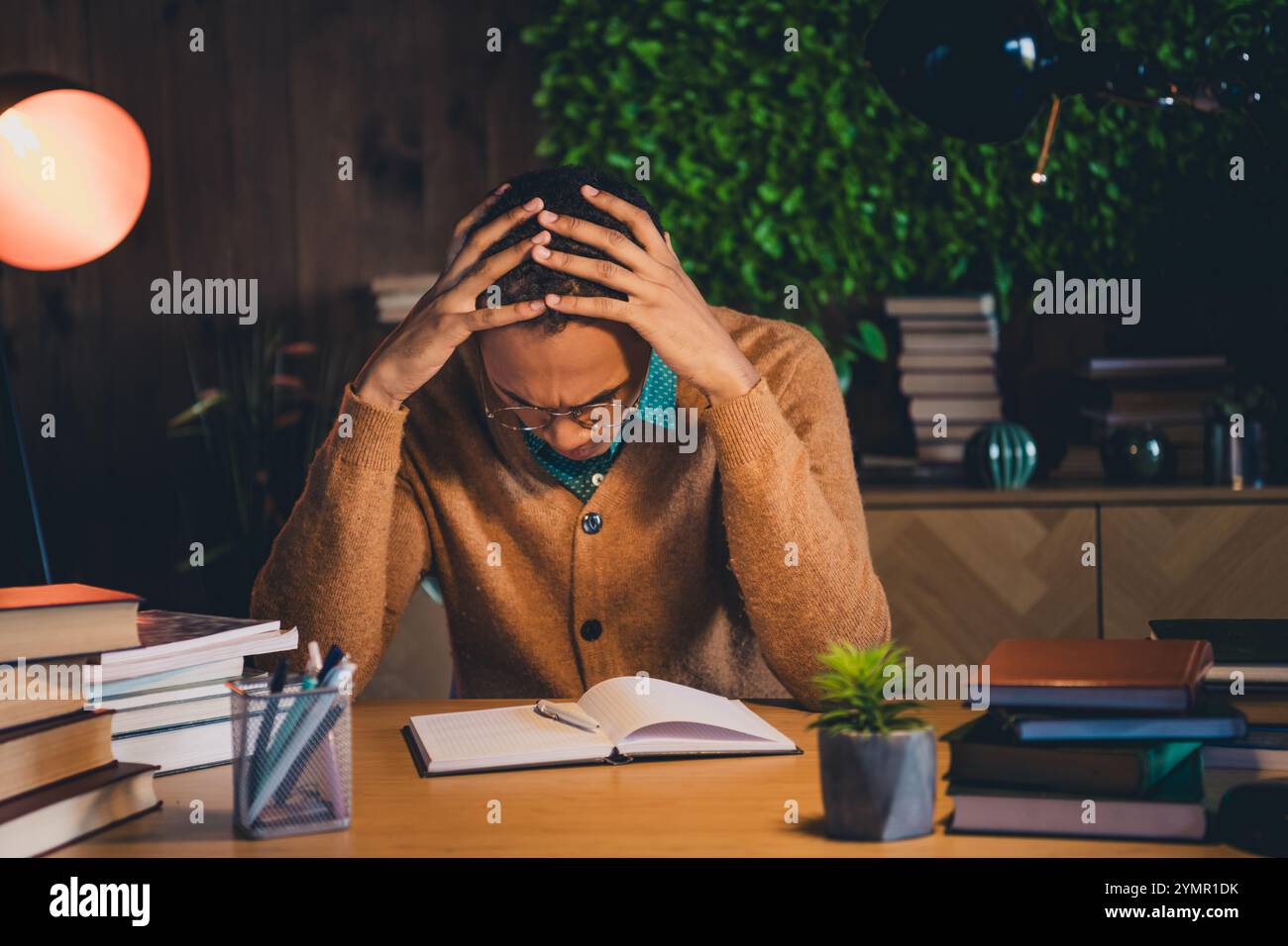 Young african american student intensely hi-res stock photography and ...