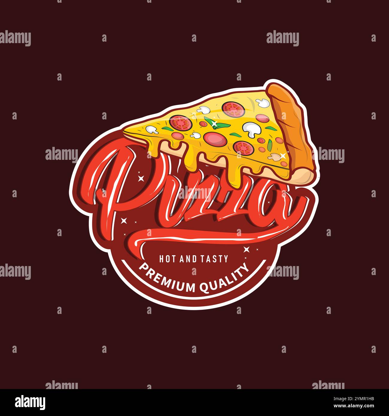 Authentic pizza logo hi-res stock photography and images - Alamy