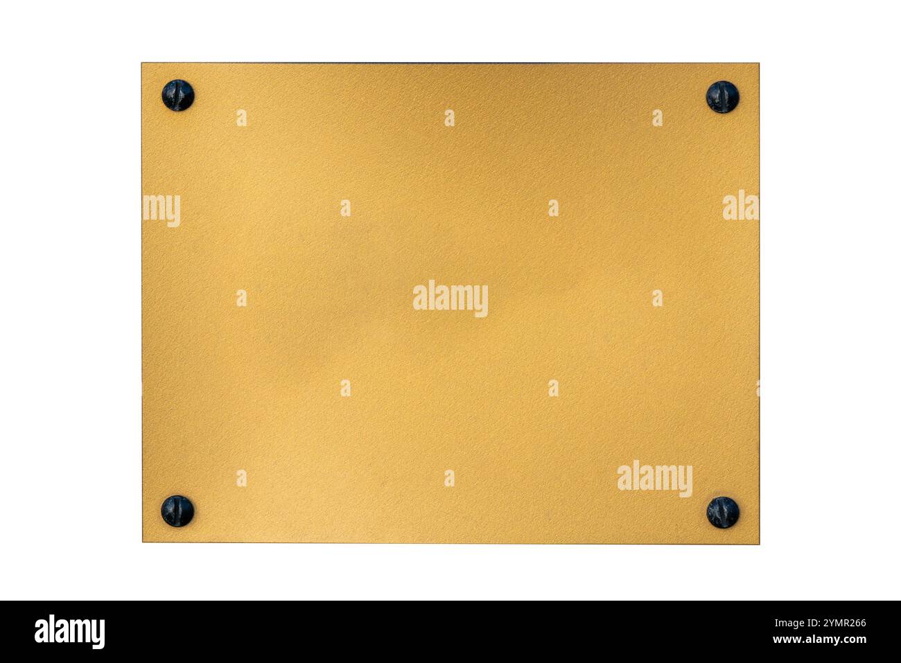 Brass plaque background with a brush metal texture and screws, stock ...