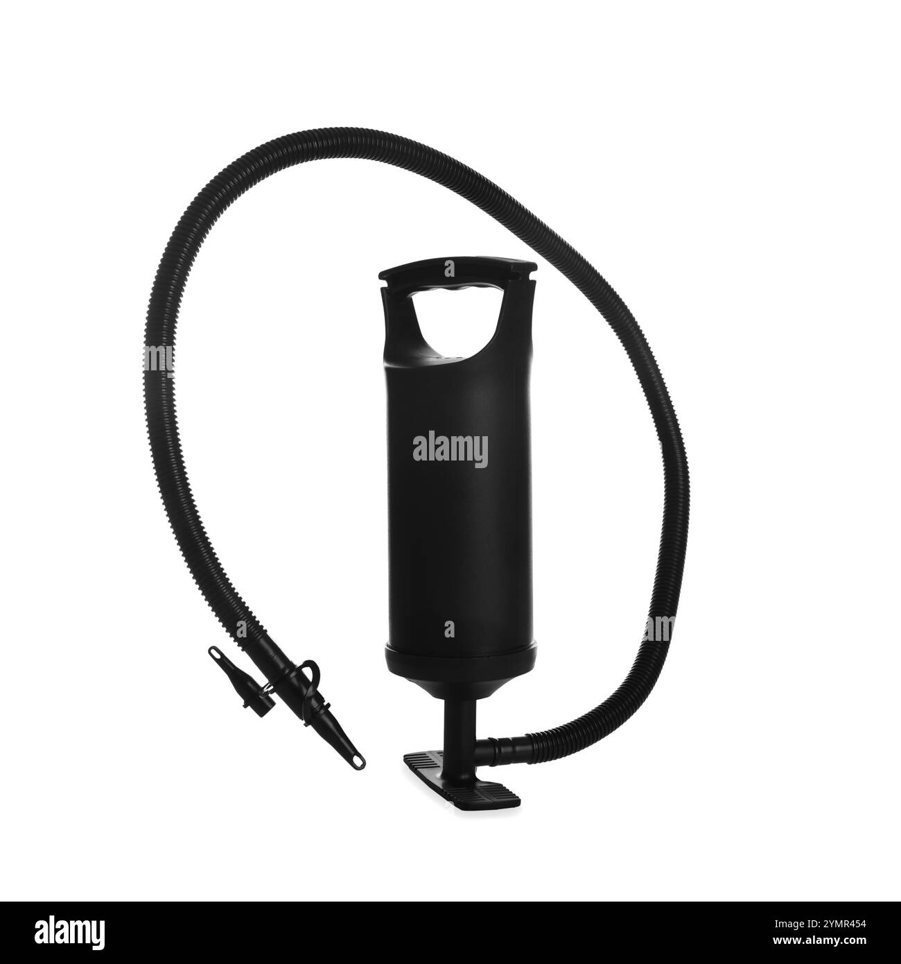 One manual air pump isolated on white Stock Photo - Alamy