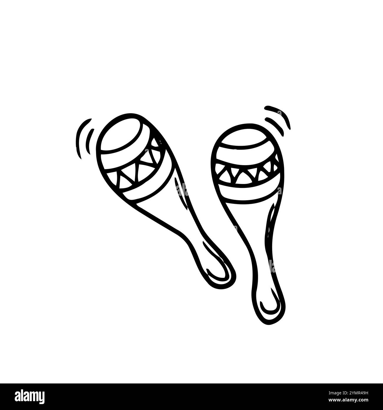 maracas vector hand-drawn illustration isolated on a white background ...