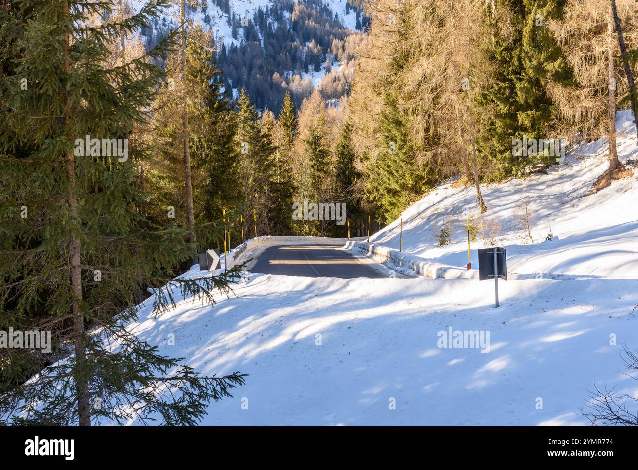 Empty road forest mountain hi-res stock photography and images - Alamy
