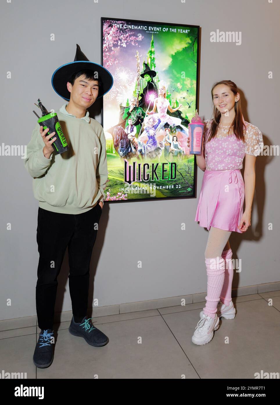 EDITORIAL USE ONLY Cinemagoers inside Vue West End in London's Leicester Square on opening night ...