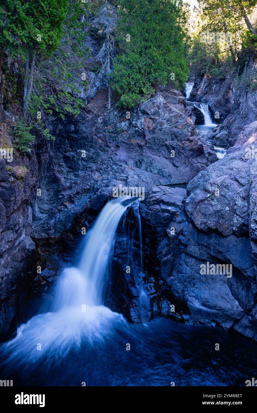 Cascade Falls on the Cascade River, Cascade River State Park, near ...