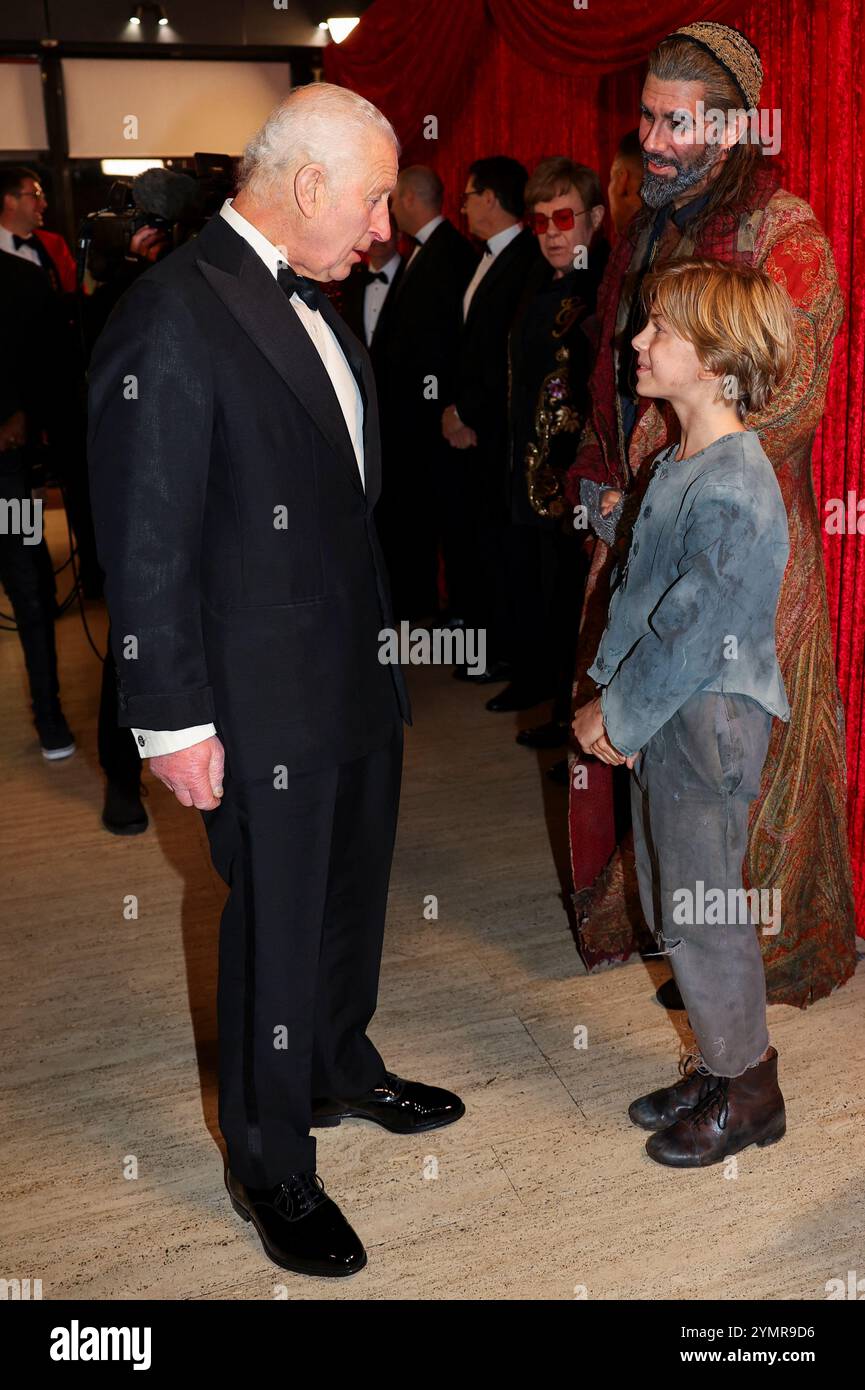 King Charles III meets Jack Philpott, 'Oliver1 The Musical' actor who ...