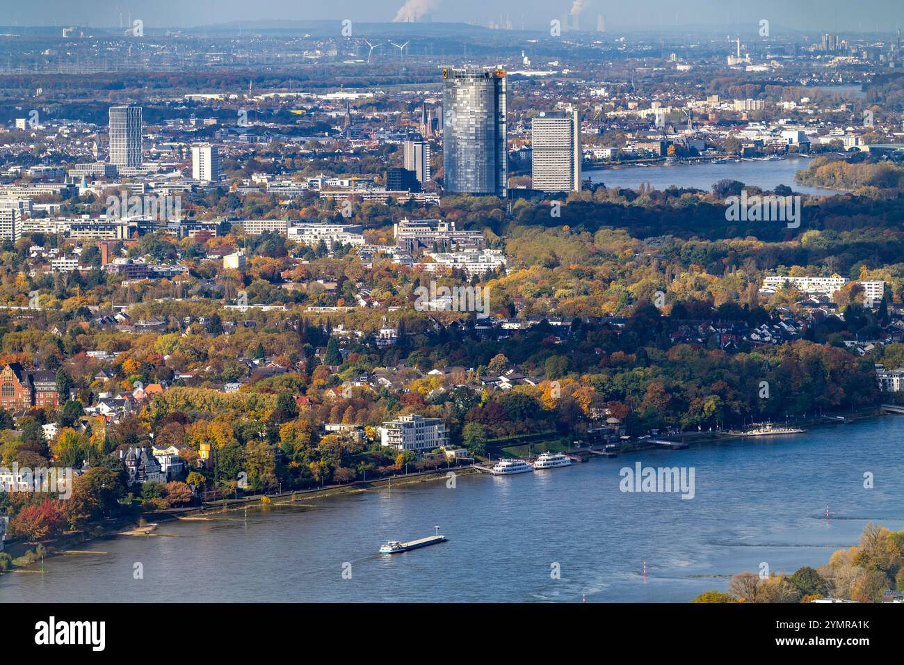 Bonn skyline on the Rhine, UNFCCC Secretariat of the Framework ...