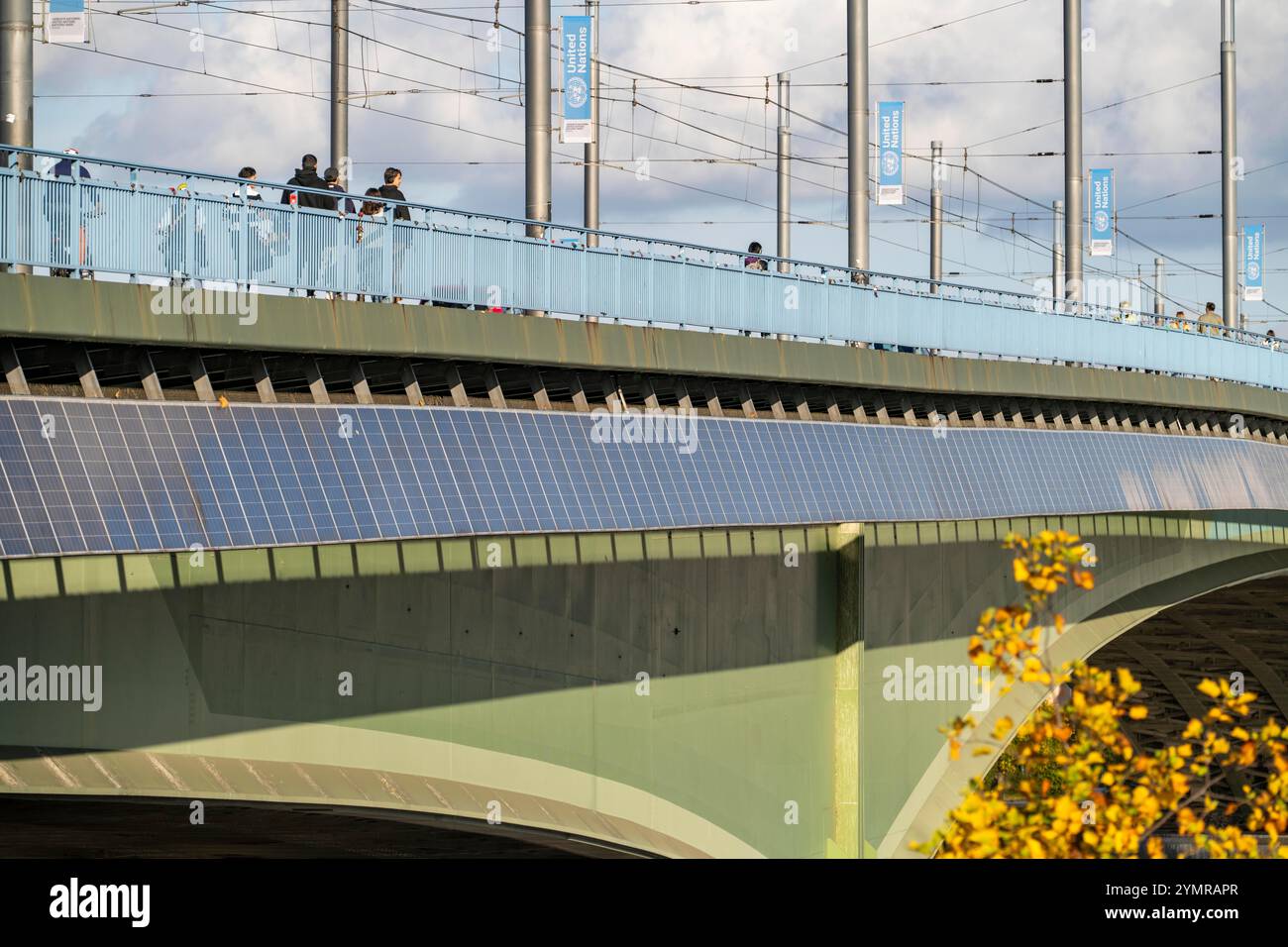The Kennedy Bridge over the Rhine near Bonn, the longest bridge with a ...