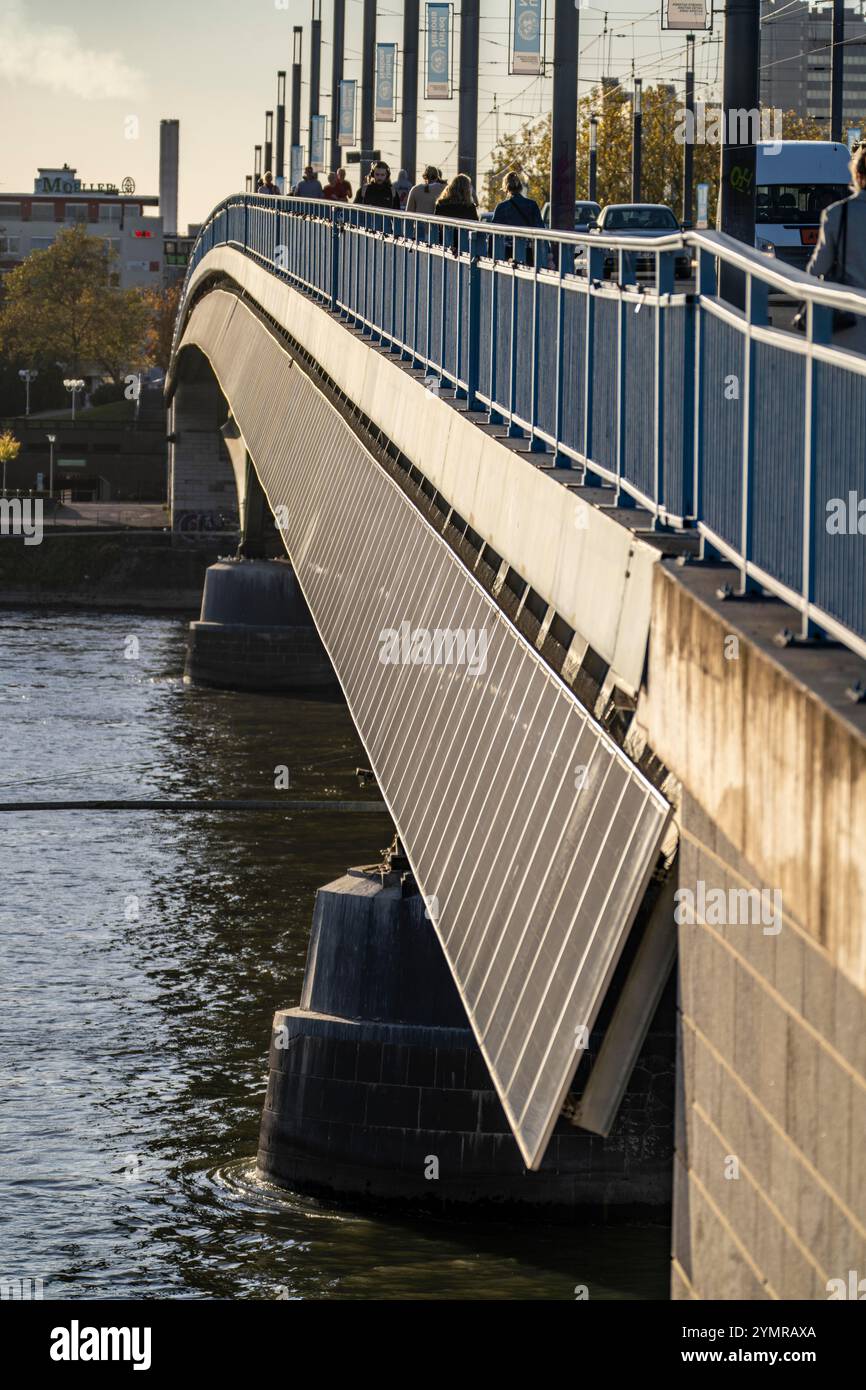 The Kennedy Bridge over the Rhine near Bonn, the longest bridge with a ...