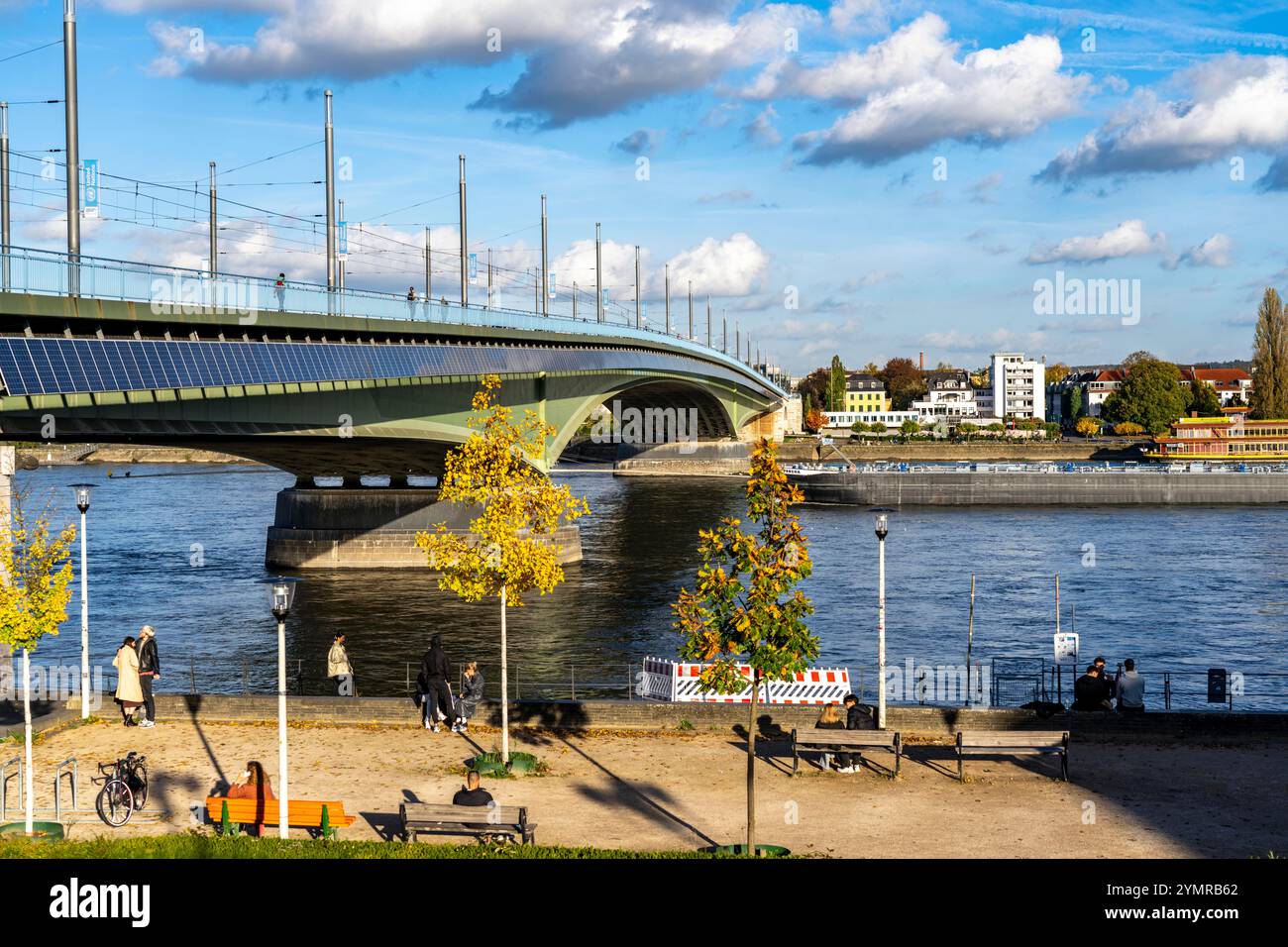 The Kennedy Bridge, the middle of Bonn's 3 Rhine bridges, connects the ...