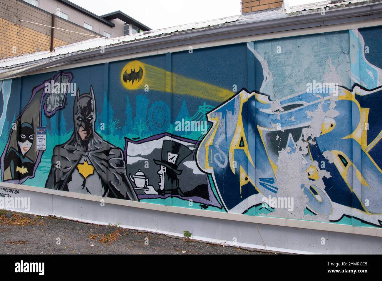 Batman and Catwoman mural at the Paint Factory on Simcoe Street North ...